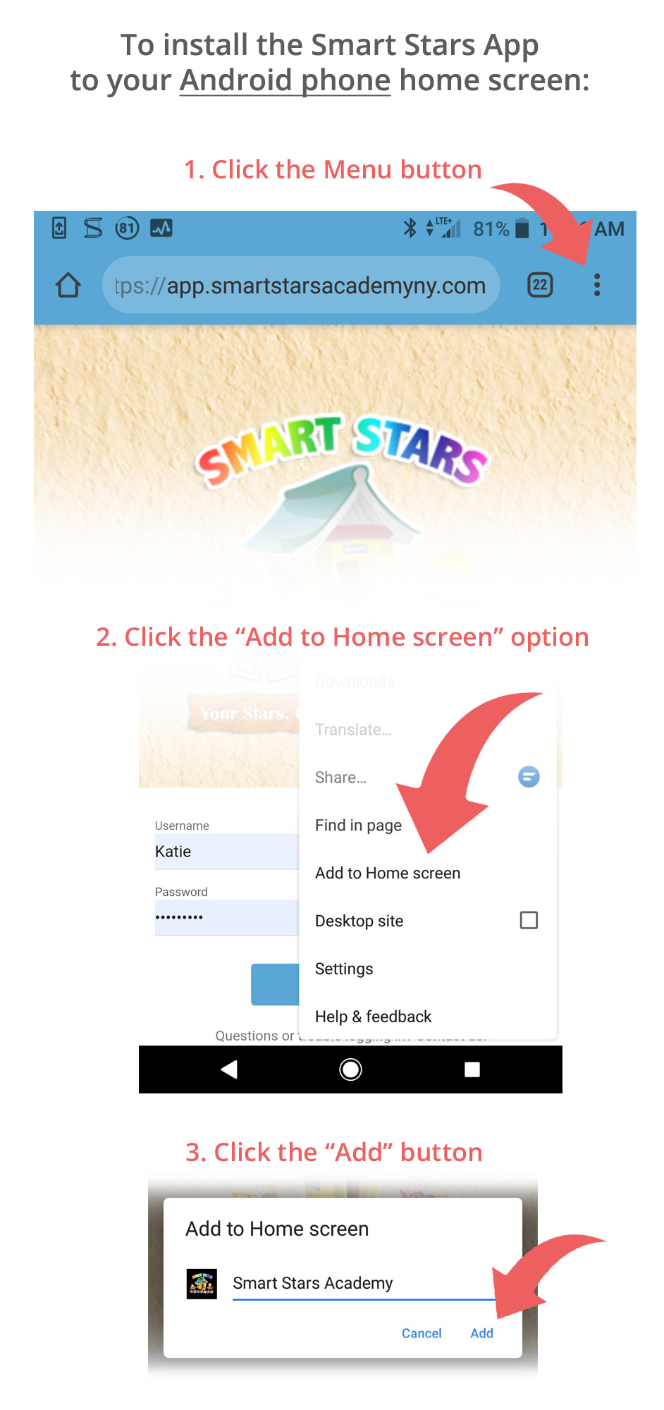 Live Video for Parents – Smart Stars I